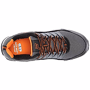 Fila mens Memory at Peak Composite Toe Trail Running Food Service Shoe, Castlerock/Black/Vibrant Orange, 10.5 US