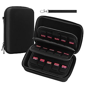 FANPL 120 Switch game Hard EVA Carrying Case Bag, Portable Card Protector with Dual Zipper, Card Collector Album Holder for Nintendo Switch Game Cards and PS Vita Game Cards