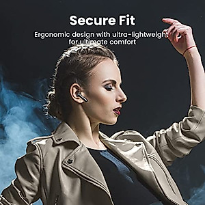 Wireless Earbuds Truefree A1 Bluetooth 5.0 Headphones Wireless Earphones with 4 Mics, Immersive Stereo Sound by 14.2mm Driver, ENC for Clear Calls, USB-C Charge, 18 Hours of Playtime, Single/Twin Mode