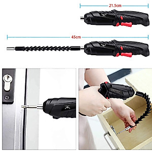 JENABOM 47 in 1 Electric Screwdriver Set, 3.6V Cordless & Rechargeable, 3.5N·m Max Torque, USB Power Rechargeable Screwdriver with 44pcs Driver Bits, Ideal for Small Projects