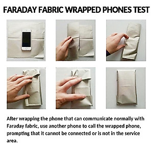 43" x 108" Faraday Fabric Military Grade Signal Blocking Cloth for RFID, Bluetooth, WiFi, GPS, 5G Protection for Home
