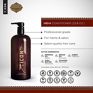 K I.C.O.N. India Conditioner, Salon Professional Nourishing and Strengthening Conditioner, 33.8 Ounces