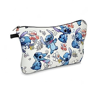 MRSP Cosmetic Bag Makeup bags for women,Small makeup pouch Travel bags for toiletries waterproof (Stitch 02)