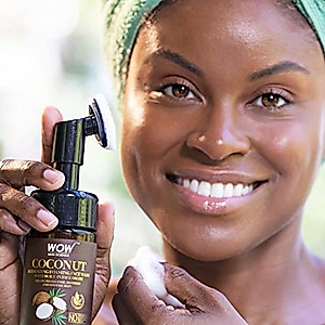 WOW Skin Science Coconut Hydrating Foaming Face Wash Cleaner with Brush- Free from Parabens, Silicones, Mineral Oil & Synthetic Fragrance - 150ml