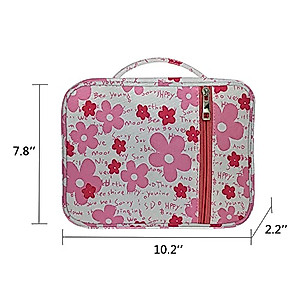 QTKJ Bible Covers for Women, Carrying Book Cover Case with Handle and Zippered Pocket Bible Cover for Mom Ladies Teens Girls (015)