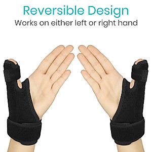 Vive Thumb Brace & Wrist Stabilizer (Fits Left and Right) - Thumb Spica Splint for Arthritis, Tendonitis, and De Quervains - Support Wrap for Men and Women - Pain Relief for Carpal Tunnel and Sprains