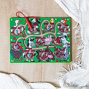 Melissa & Doug Magnetic Wand Number Maze - Wooden Puzzle Activity