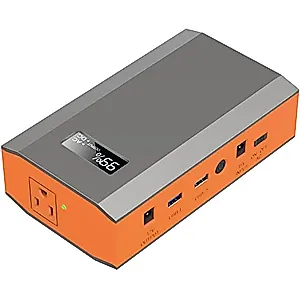 Portable Power Bank with AC Outlet, 65W/110V Portable Laptop Charger Battery Bank, 24000mAh/88.8Wh External Battery Power Pack,Backup Power Source for Outdoor Tent Camping RV Home Office Emergency