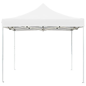 Professional Folding Party Tent Aluminum,Fruit Stand Gazebo,Deck Gazebo,Camping Gazebo,Hardtop Gazebo,Featuring a Folding Design,for Barbeque, Patio, Deck,Garden Party,Markets,9.8'x9.8' White