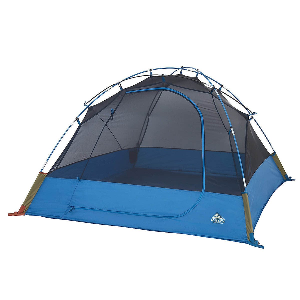 Kelty Tanglewood 2 or 3 Person Backpacking and Car Camping Tent – Sturdy Frame, Quick Corners for Easy Setup, Double Stake Vestibule, Clip-on Rainfly (3P)
