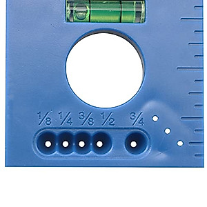Offset Ruler Trim ZRM&E Blue Measuring Tool Window Cutting Parallel Lines Corners Position Mark Tools for Nails, Screws or Cutting Marking Offset, 5 in 1 Multifunction Ruler