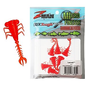 Z-Man MLA-79PK8 Larvaz 1.75" Red 8 Pack