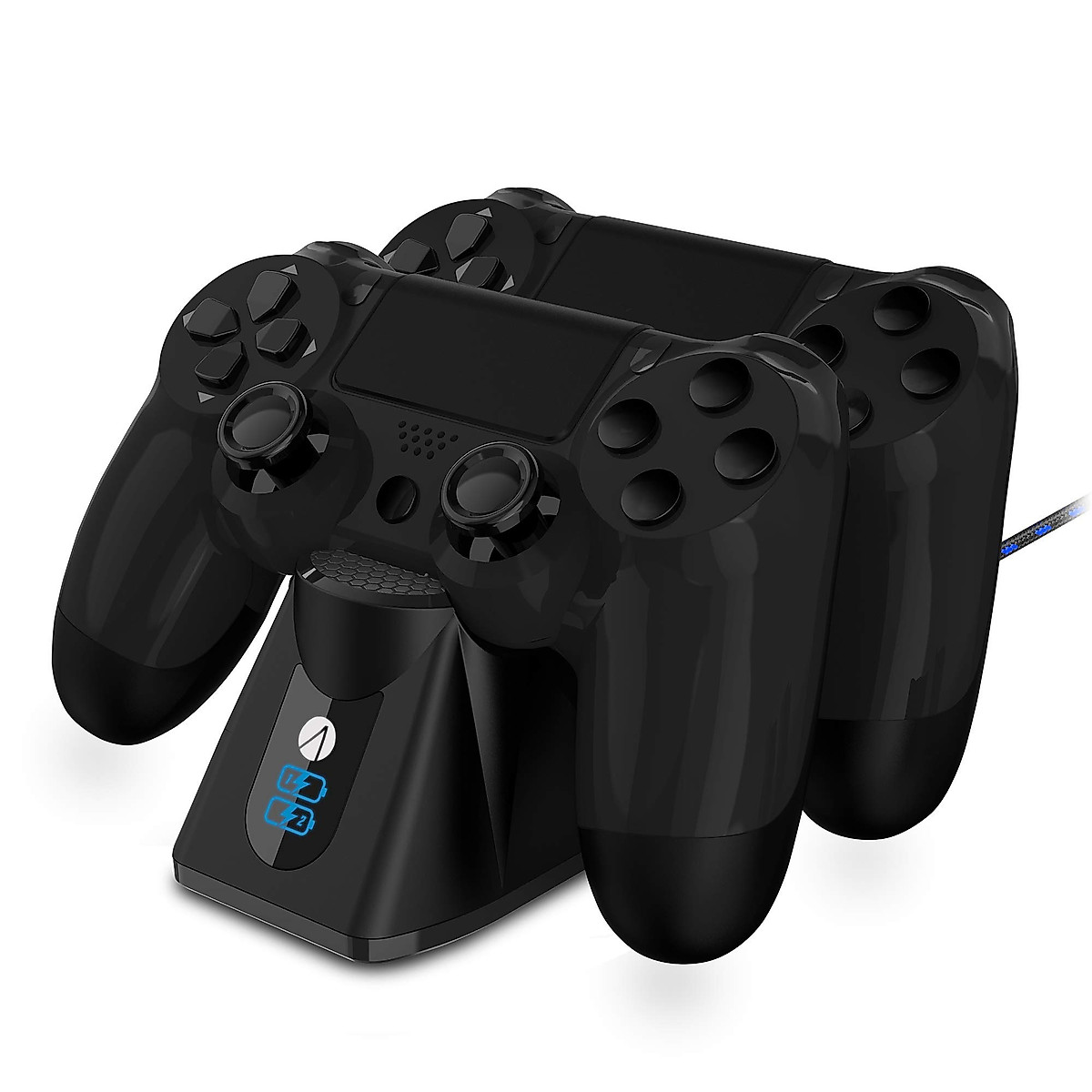 Stealth SP-C100 Twin Charging Dock with 2M Play & Charge Cable For PS4 - Black (PS4)