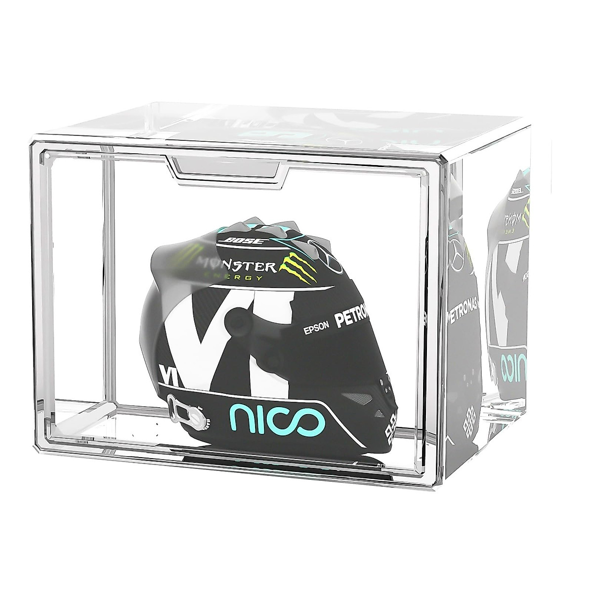 UTHIN Extra Large 17.7"X13"X 13" Acrylic Stackable Storage Bins, Clear Organizer Box Display Case with Magnetic Door, Big Display Storage Box for Handbags, Purses, Figures, Book, Boots