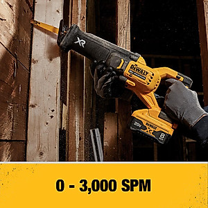 DEWALT 20V MAX* XR® BRUSHLESS RECIPROCATING SAW WITH POWER DETECT™ (Tool Only) (DCS368B)