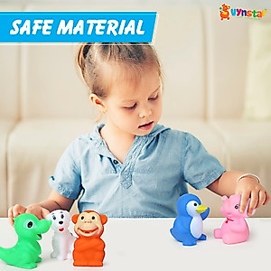 Vynstar Montessori Toys for Babies 6-12 Months & Up - 28-Piece Set of Silicone Baby Sensory Toys for Learning & Development - 4-in-1 Bundle of Baby Blocks, Stacking Cups, Sensory Balls, Soft Animals