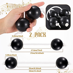 Facmogu 2PCS Aslatua Authentic Rhythm African Shaker, Aslatuas Rhythmic Ball for Lovers Beginners, Hand Shaker Balls from West Africa for Party Stage Performance Concert - Black
