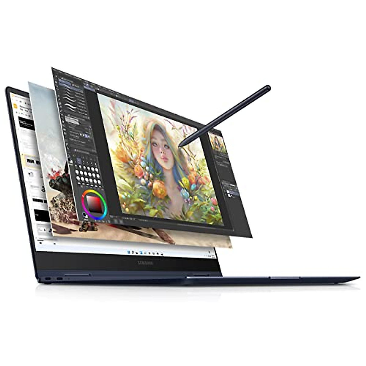 SAMSUNG Galaxy Book Pro 360 15.6" 2-in-1 Touchscreen (i7-1165G7, 16GB RAM, 2TB PCIe SSD, Active Stylus), FHD Convertible Laptop, Thunderbolt 4, Backlit, Fingerprint, HDMI Cable, Windows 11 Home