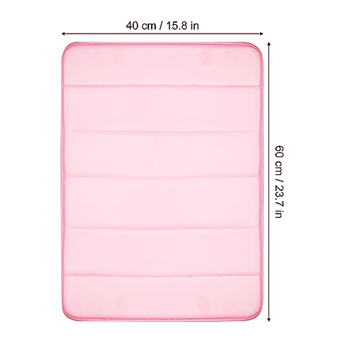 Xerhnan Memory Foam Bath Mat Set - Non Slip, Absorbent, Soft Bath Rug Set - Fast Drying Washable Bath Mat - Size 15.8” x 24” (2, Pink)