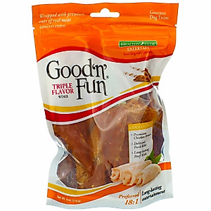 Healthy Hide Good 'n' Fun Triple-Flavor Wings - Beef, Pork & Chicken 4 oz - Pack of 33
