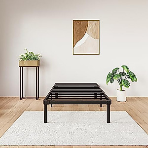 RLDVAY Twin-Bed-Frame, 12 Inch Metal-Bed-Frame-Twin, Heavy Duty Platform Bed Frame Twin Size, No Box Spring Needed, Easy Assembly, Noise-Free, Black