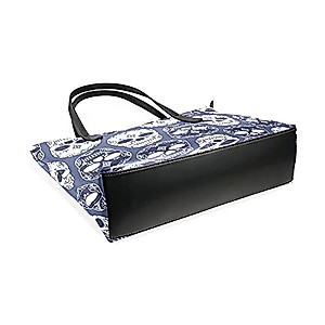 Skulls Light Purple Background Handbags Shoulder Bags Leather Crossbody Handbag for Women Tote Satchel