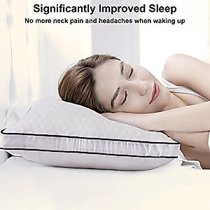 Gehannah Bed Pillows for Sleeping(2 Pack) - King Size Set of 2, Cooling Luxury Plush Soft Pillow with Home and Hotel, Breathable Microfiber Cover Skin-Friendly Pillows for Side Back Sleepers