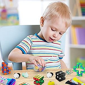 (42 Pcs) Fidget Toys Pack, Party Favors Carnival Treasure Classroom Prizes Small Mini Bulk Sensory Figit Toys Set for Boys Girls Kids Adults, Stress Relief & Anxiety Relief Tools Autistic ADHD Toys