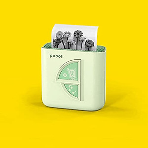 Poooliprint LE Inkless Pocket Printer - Mini Phone Bluetooth Portable Poooli Thermal Printer for iOS + Android Print Sticky Photos, Labels, Notes, Lists for Journal, Green