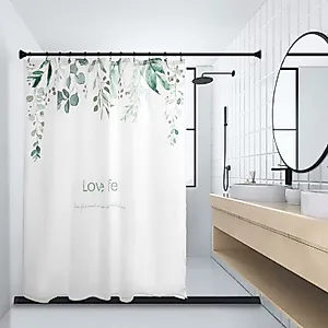 Shower Curtain Hooks Rings, TENOVEL Double Sided Shower Hooks Rust Proof for Bathroom Shower Rods Curtain, Durable Stainless Steel Bathroom Shower Curtain Hangers, Matte Black, Set of 12