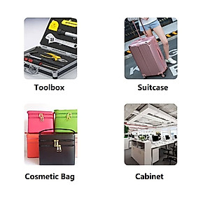 Yinpecly 1Pcs ABS Keyed Padlock, Waterproof Suitcase Padlock with Keys, Anti Rust Outdoor Lock for Cabinets Drawers 0.89'' Wide Zinc Alloy Body Shackle Purple Keyed Different