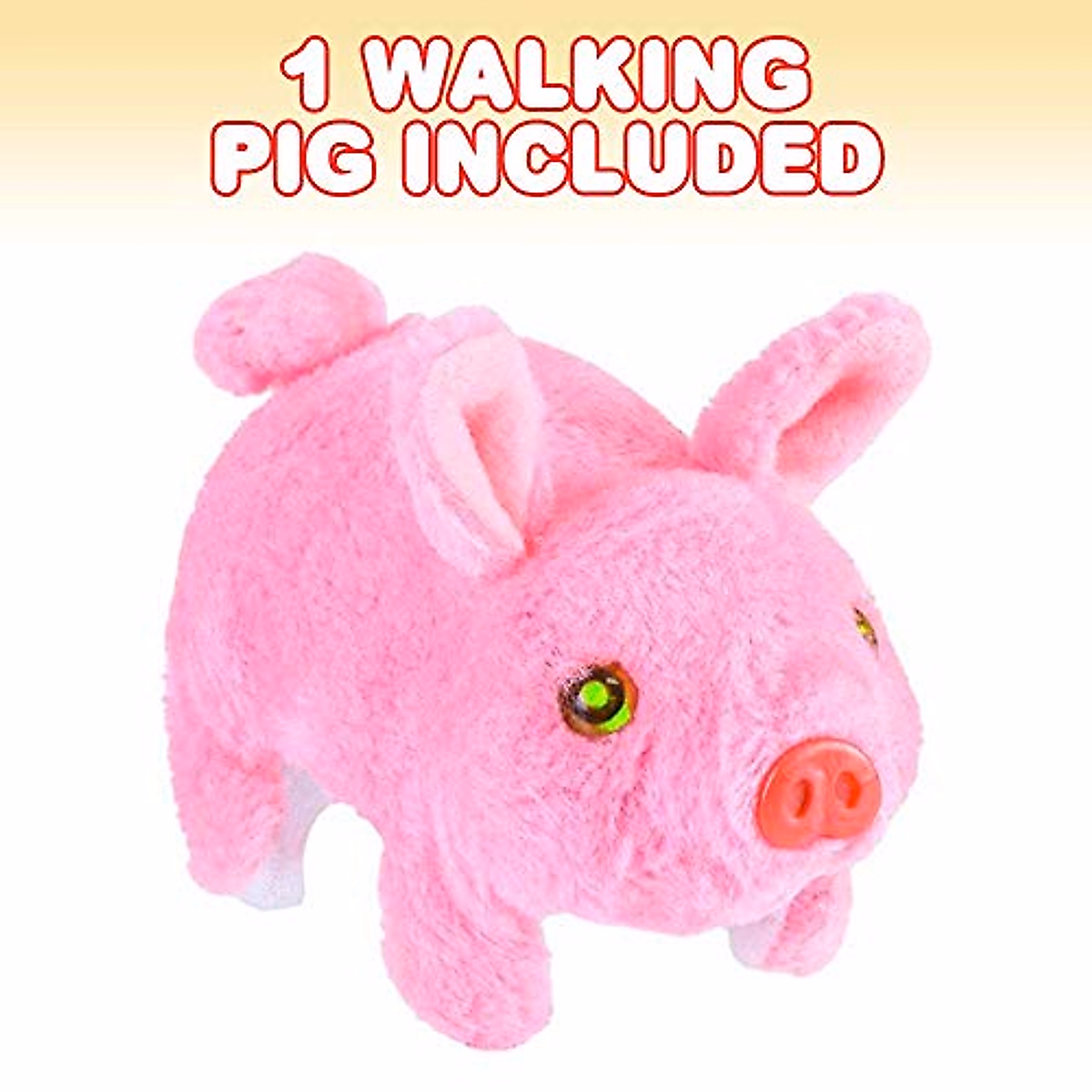 ArtCreativity Walking Pig Toy That Oinks, Wiggles, and Lights Up, Battery Operated Oinking Piggy with Moving Tail and Nose, Interactive Piglet Pet Toy for Kids, Best Gift for Boys and Girls