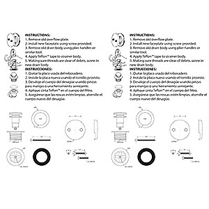 Westbrass D93-2-62 1-1/2" Tip-Toe Bathtub Drain Plug Trim Set with Two-Hole Overflow Faceplate, Matte Black