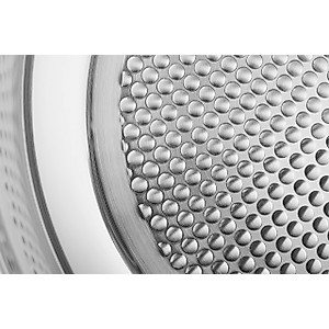 Eva Trio | Frying pan Ø 28 SS honeycomb | With "waffle bottom" - a special pattern that prevents food from baking | stainless steel