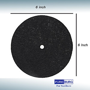 PUREBURG FC-50 Odor Absorbing Carbon Refills Pack Compatible with Vitamix FoodCycler FC50, Collecton Lid Filter Carbon Filters 3+3