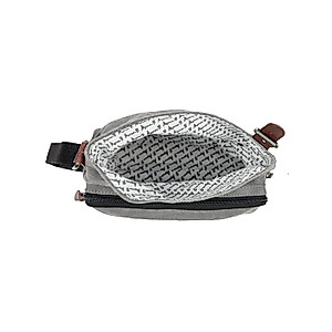 Mona B Dream Create Inspire Upcycled Canvas and Genuine Leather Trims Crossbody