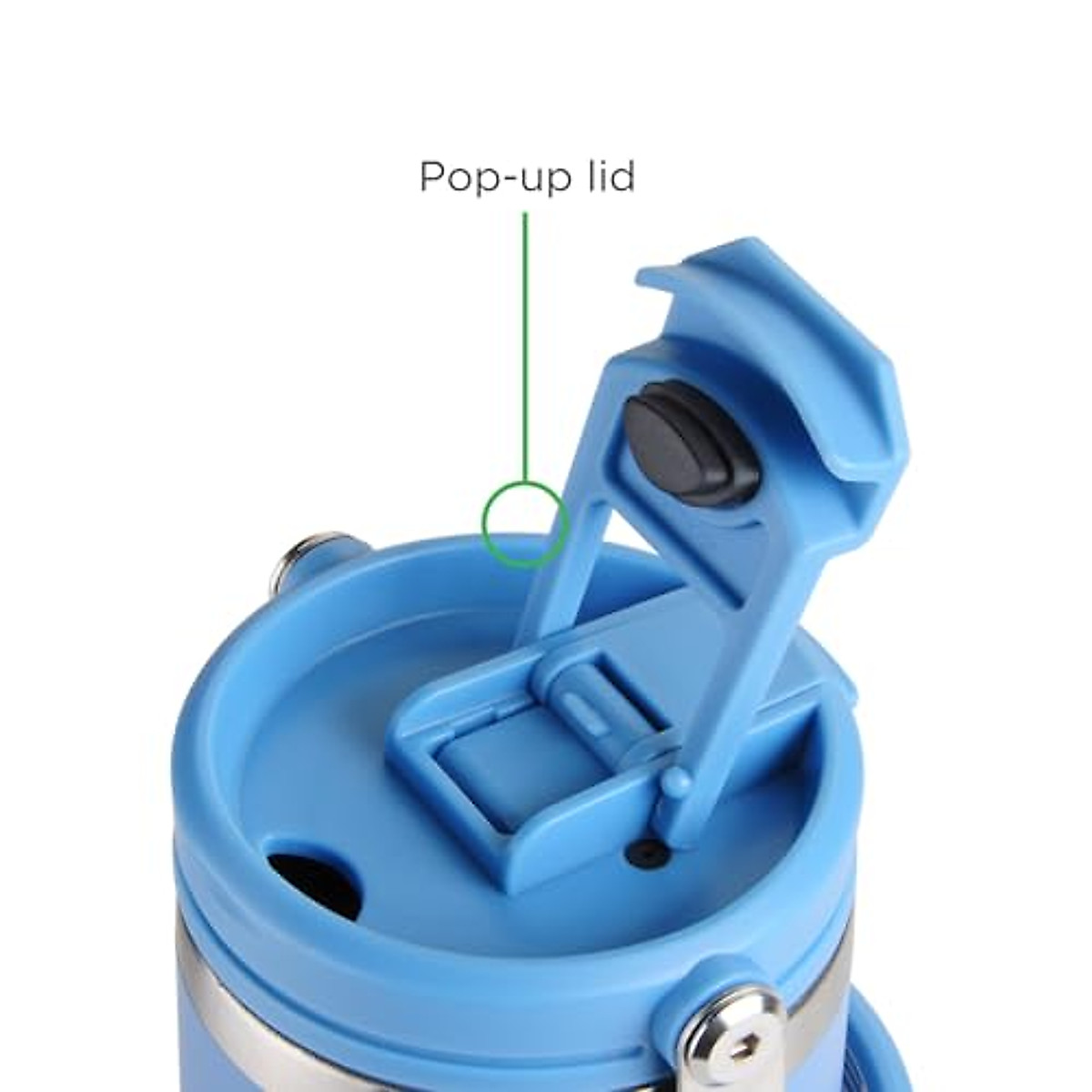 SENSO® Venture DuoFlow 30 oz Vacuum Insulated Stainless Steel Travel Tumbler - Double-Wall Insulated with Copper Lining, Flip-Top Lid, and Handle (GRAY)