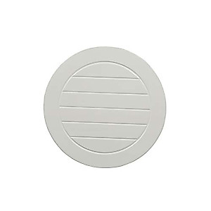 Pebble Lane Living All Weather Indoor/Outdoor Exclusive Elegant Hardwood Patio Round Side Table, 18" x 18" x 18", White