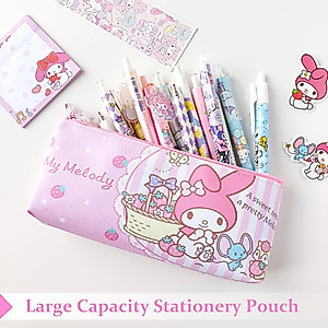 Koiswim Cute School Supplies Kawaii Stationery Gift Set, Including Gel Pens Notebook Pencil Cse Stickers Pins Badge Lanyard Sticky Note Bookmark (M)
