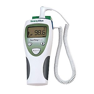 Welch Allyn 01690-201 SureTemp Plus 690 Electronic Thermometer, 4' Cord and Rectal Probe with Probe Well