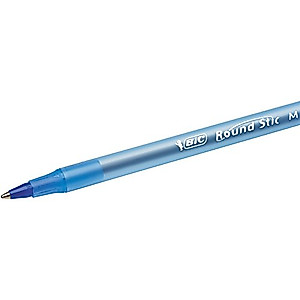 BIC Round Stic Xtra Life Ballpoint Pen, Medium Point (1.0mm), Blue, 60-Count