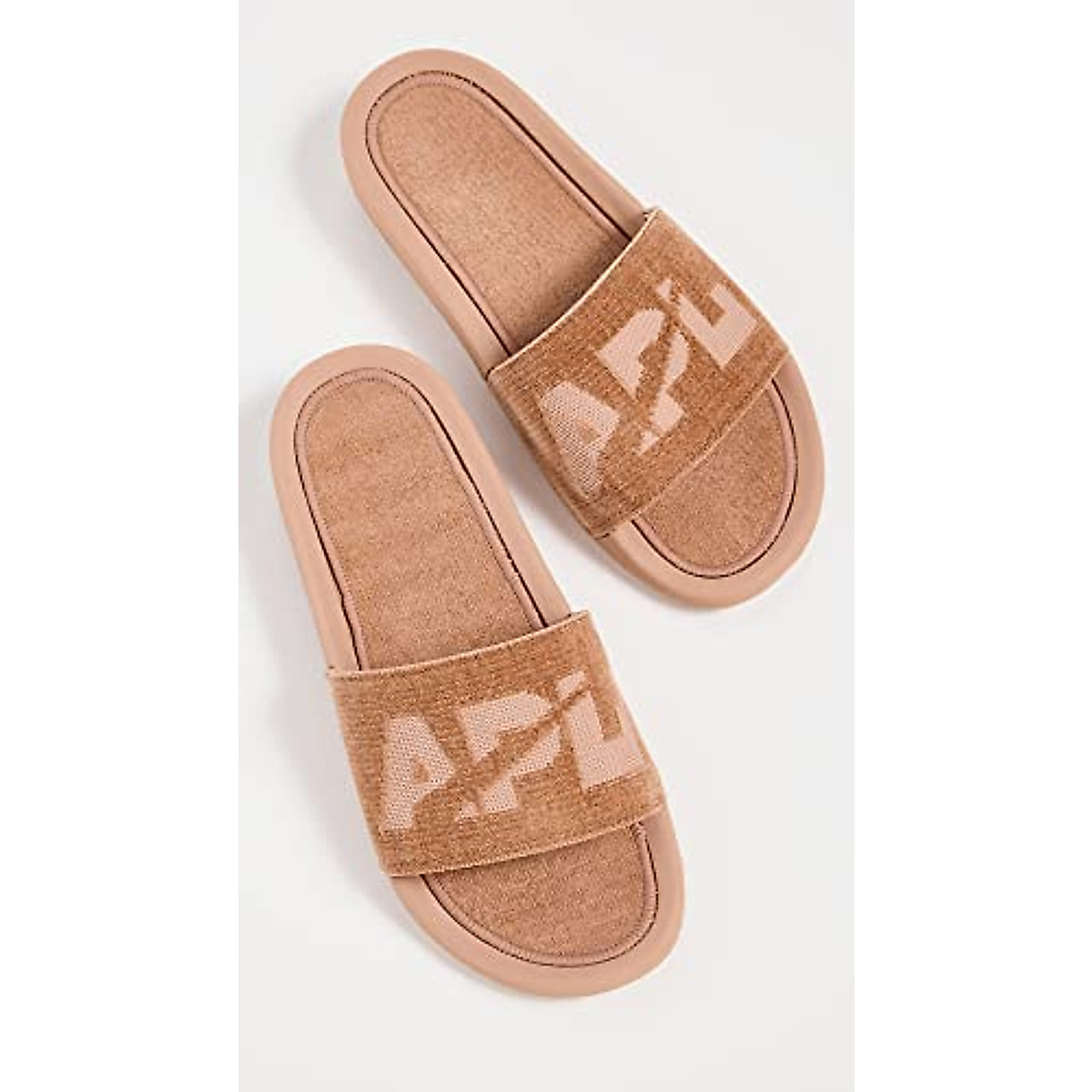 APL: Athletic Propulsion Labs Women's TechLoom Velvet Slides, Caramel, Tan, 7 Medium US