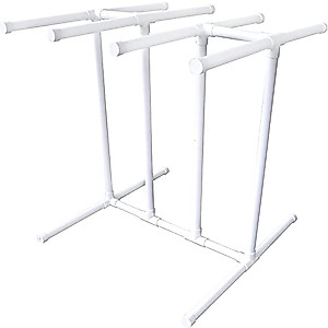 Towel Rack - Poolside Storage Organizer for Drying Wet Towels, Floats, Noodles, Paddles, 37.5" W x 37.5" L x 41" H, (White)