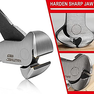 HAUTMEC End Cutting Pliers 7 Inch Nail Puller Pliers End Cutting Nippers for cutting or pulling nails and wires HT0158-CP