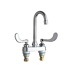 Chicago Faucets 895-317ABCP Deck Mounted Gooseneck Faucet, Chrome