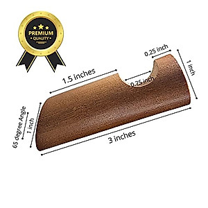 Eternal Nature Bamboo Wood Wall Hooks 6 Pack - Handmade Rustic Mounted Hooks - Heavy Duty Wooden Wall Hooks- Modern Decorative Entryway Hanger Peg Set for Hanging Coat Hat Cap Bag Backpack Clothes