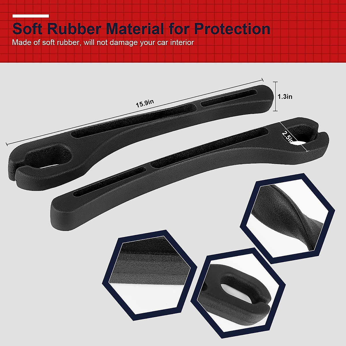 ARISMOTOR Car Side Seat Gap Filler Universal Fit Organizer for Car SUV Truck to Fill The Gap Between Seat and Console Stop Cellphones Keys Wallet Coins from Dropping, Pack of 2