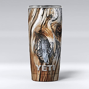 Design Skinz Raw Aged Knobby Wood - Skin Decal Vinyl Wrap Kit Compatible with The Yeti Rambler Cooler Tumbler Cups