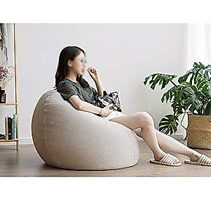 UXZDX Lazy Sofa, Super Large Bean Bag Sofa Chair Cover Lounger Seat Living Room Furniture Beanbag Bed Pouf,63cmx81.5cm Gray