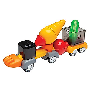 STICK O Construction 26 Piece Magnetic Building Set, Rainbow Colors, Educational STEM Construction Toy Ages 36M+